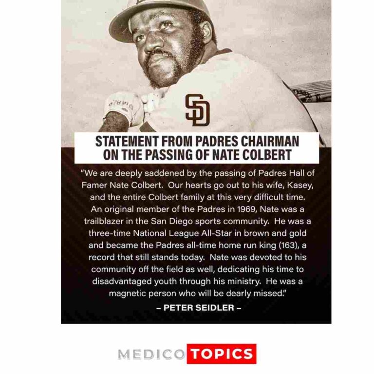 How did Nate Colbert die? SD Parades hall of famer cause of death explained