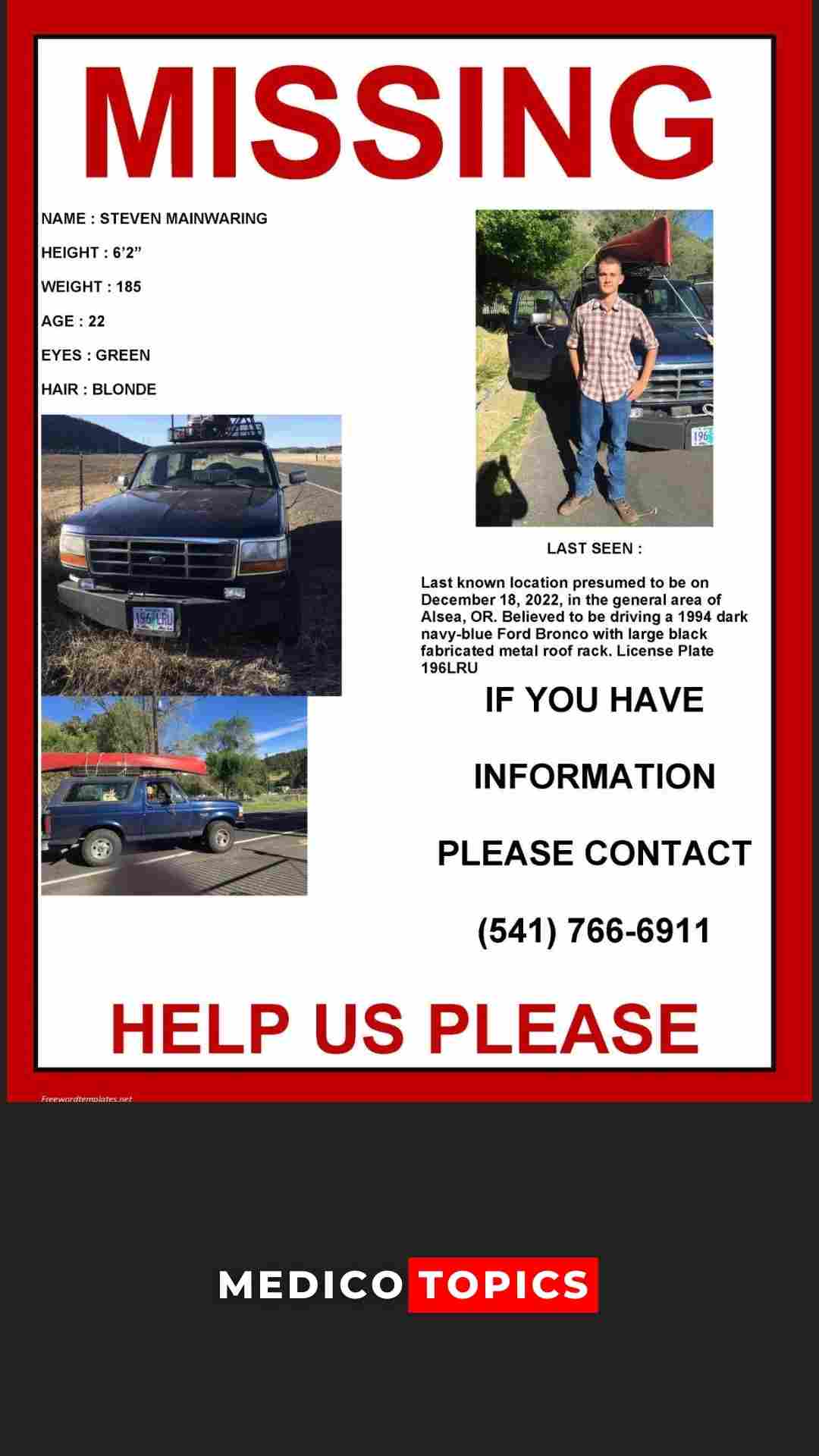 Missing: Steven Mainwaring found dead, What happened to the Oregon ...