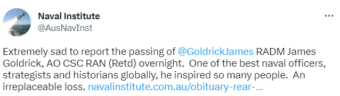 How did James Goldrick die? Rear Admiral Cause of death explained